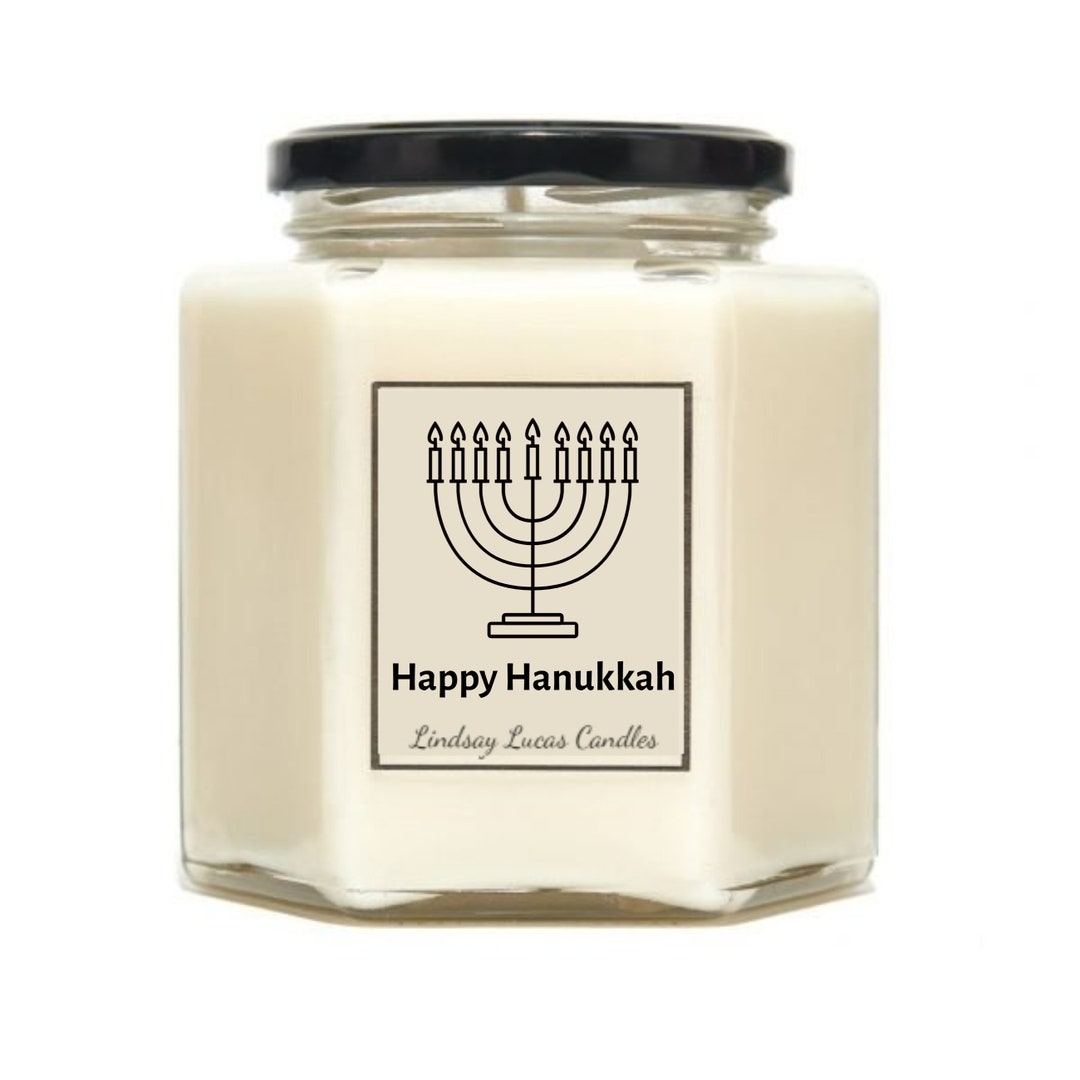 Happy Hanukkah Scented Candle Decor Gift - Etsy