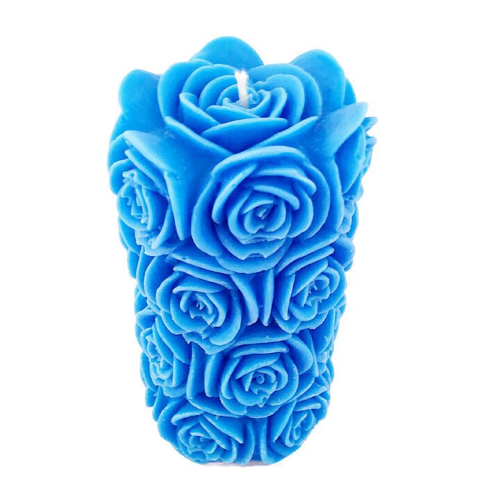 Large Rose Pillar Candle Wedding Candle Table Candle | Etsy