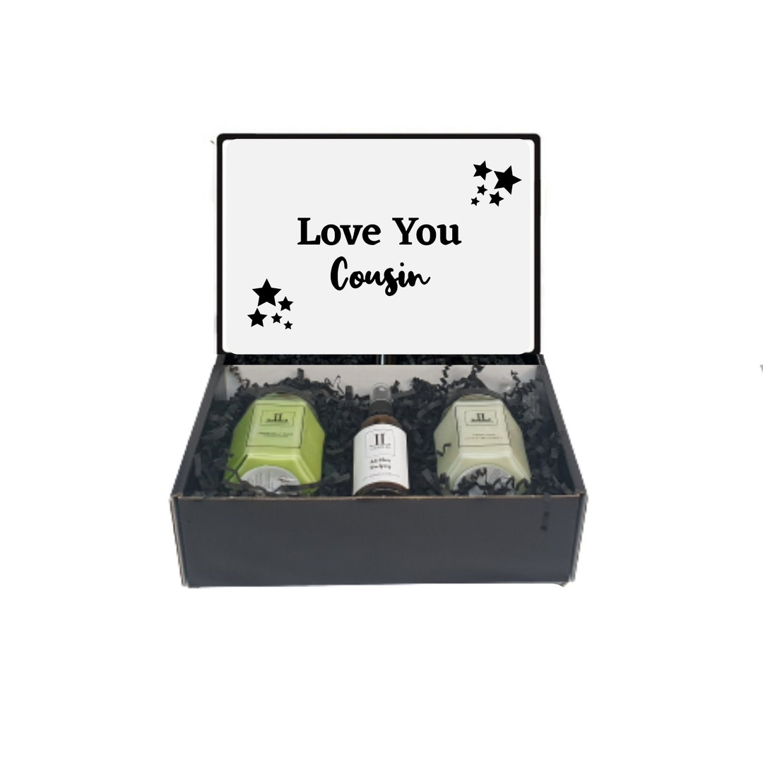 Personalised Cousin Candle Gift Box Hamper - Etsy
