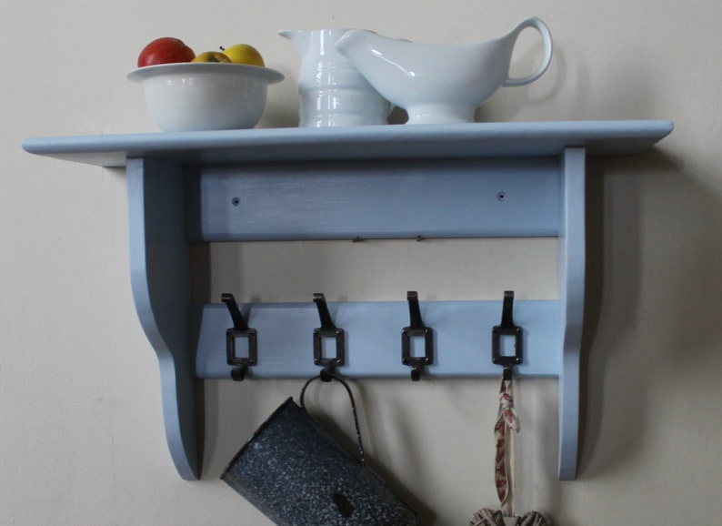 Shelf With Coat Hooks for Hallway - Etsy UK