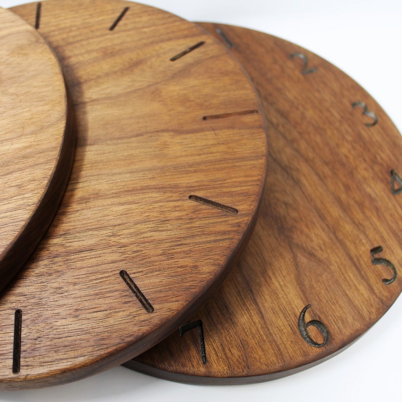 Dark Wood Wall Clock - Etsy