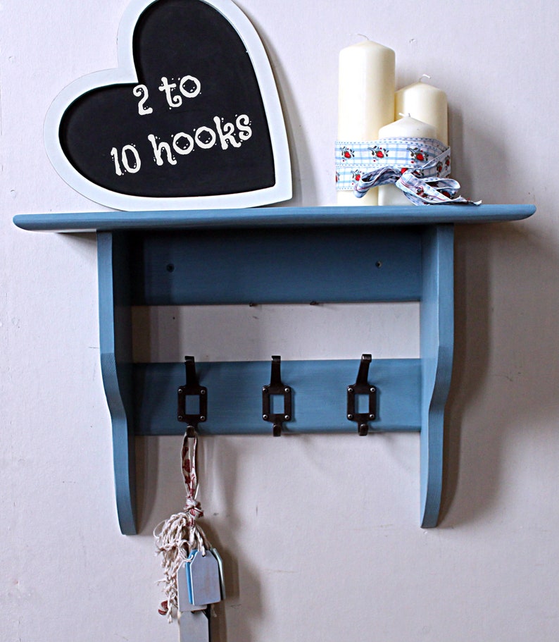 Shelf With Coat Hooks for Hallway - Etsy UK