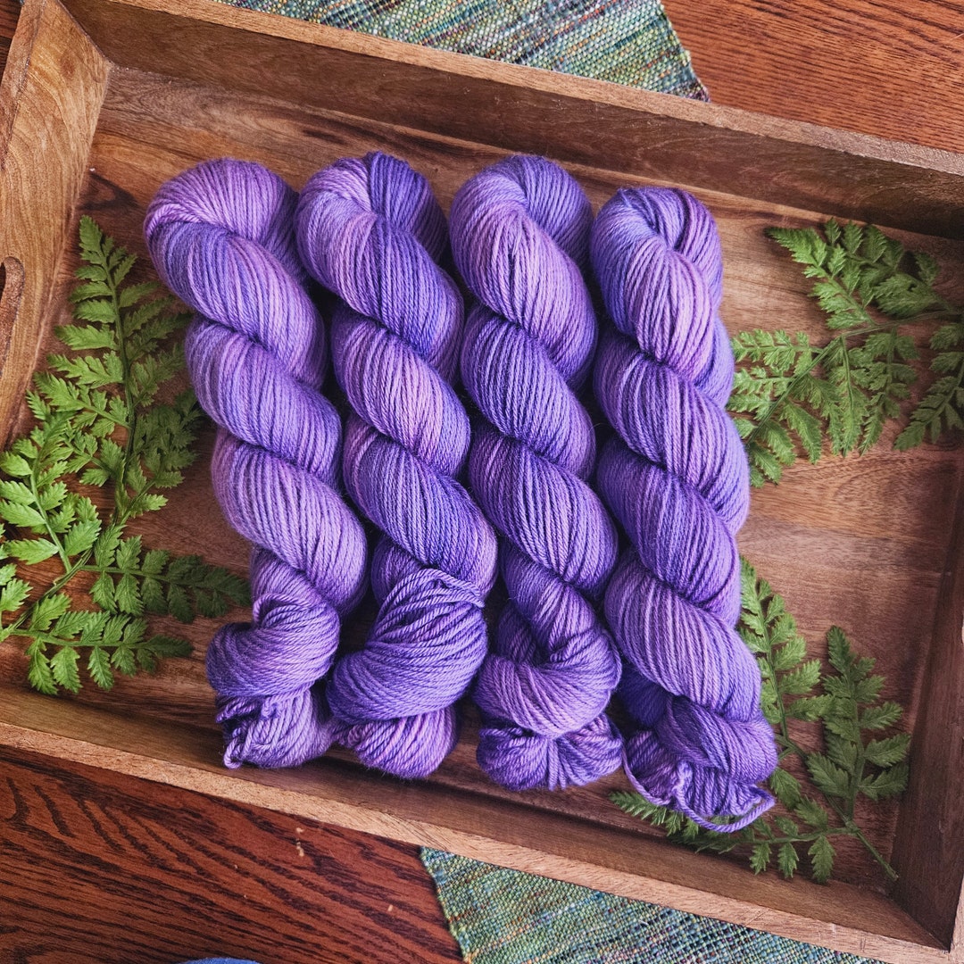 Purple Thang DK 100% Superwash Yarn Variegated Hand Dyed Yarn DK Light ...