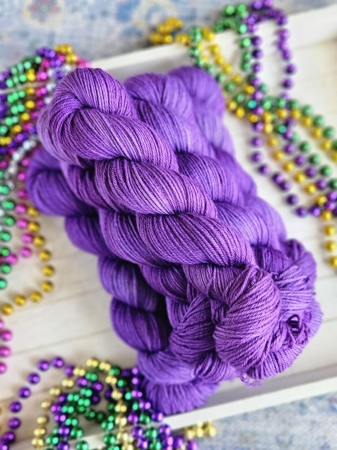 Mardi Gras Purple - DK 100% Superwash Yarn | Bright Tonal Hand Dyed ...