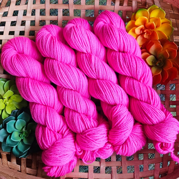 Hot Pink Yarn - Etsy