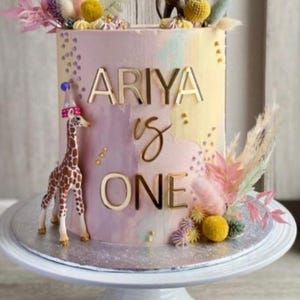 Name and Age Cake Charms - Etsy