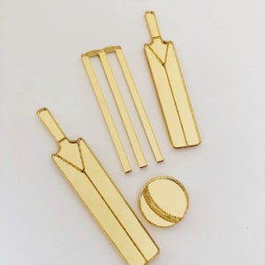 Cricket Theme Charm Set Acrylic , Acrylic Cake Charms, Personalised ...