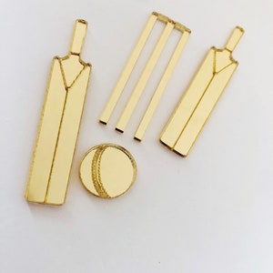 Cricket Theme Charm Set Acrylic , Acrylic Cake Charms, Personalised ...