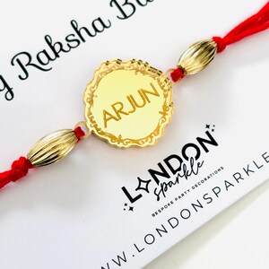 Personalised Rakhi, Gold Rakhi, Name Rakhi, Rakhri, Raksha Bhandan ...
