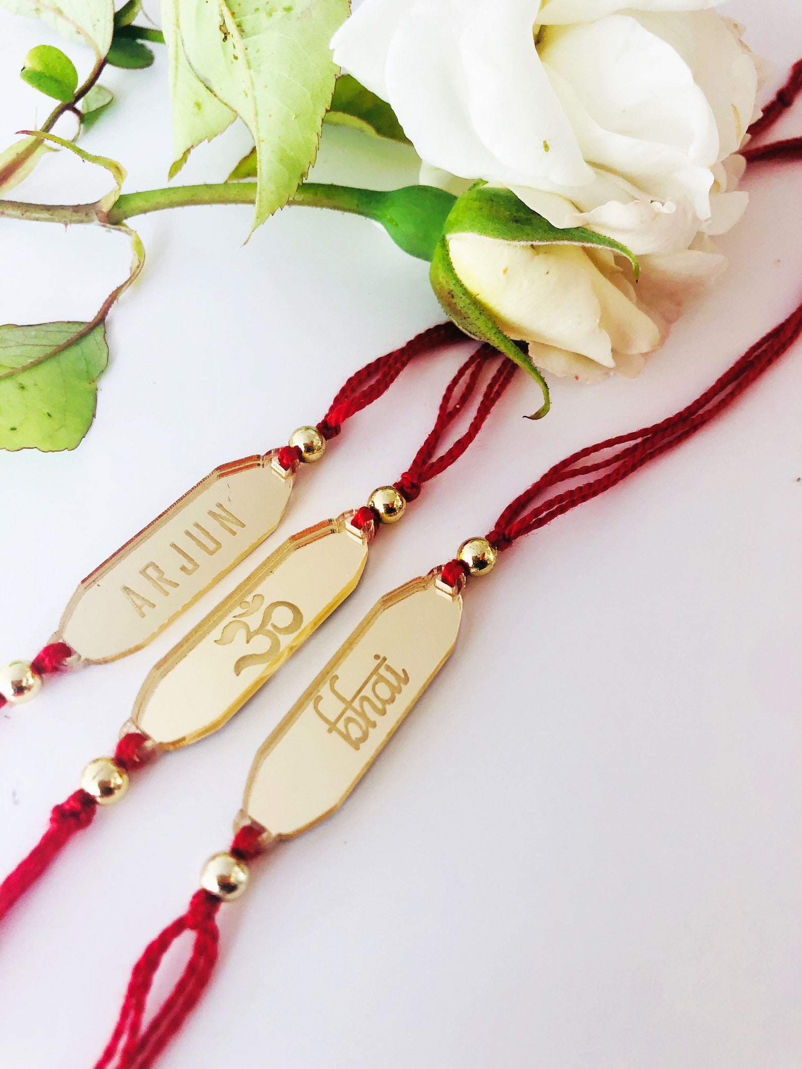 Personalised Rakhi gold rakhi name rakhi Rakhri Raksha | Etsy