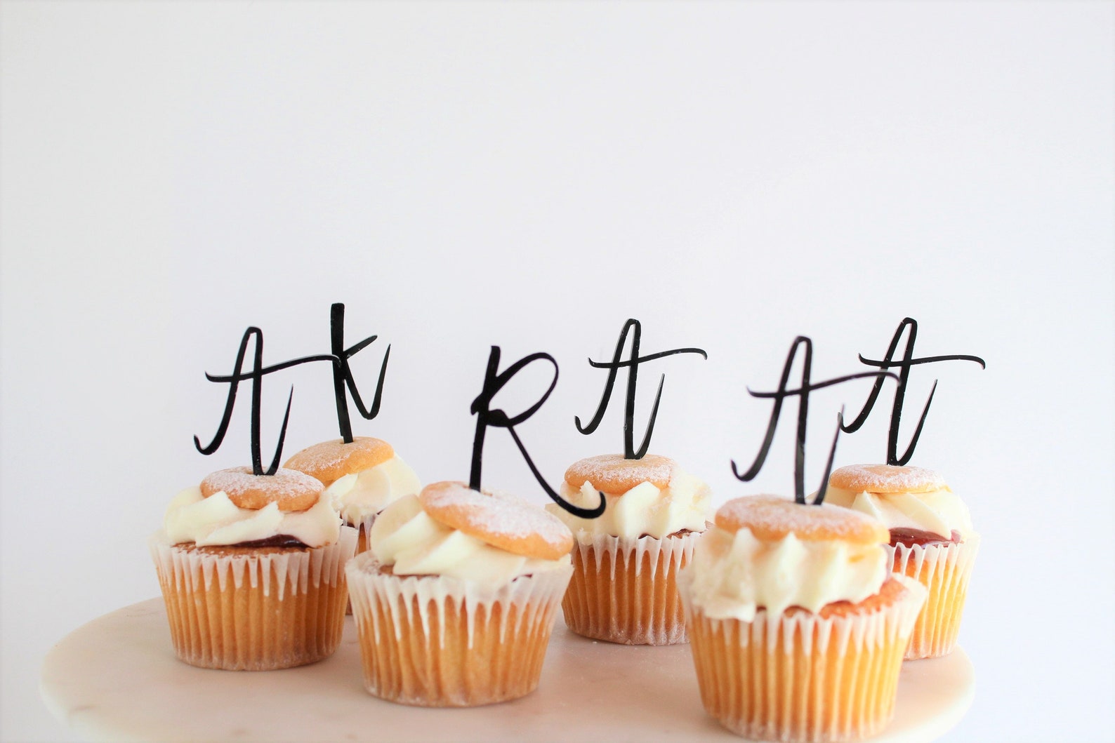 Intial Acrylic Cupcake Toppers Letter Cupcake Toppers - Etsy UK