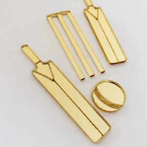 Cricket Theme Charm Set Acrylic , Acrylic Cake Charms, Personalised ...