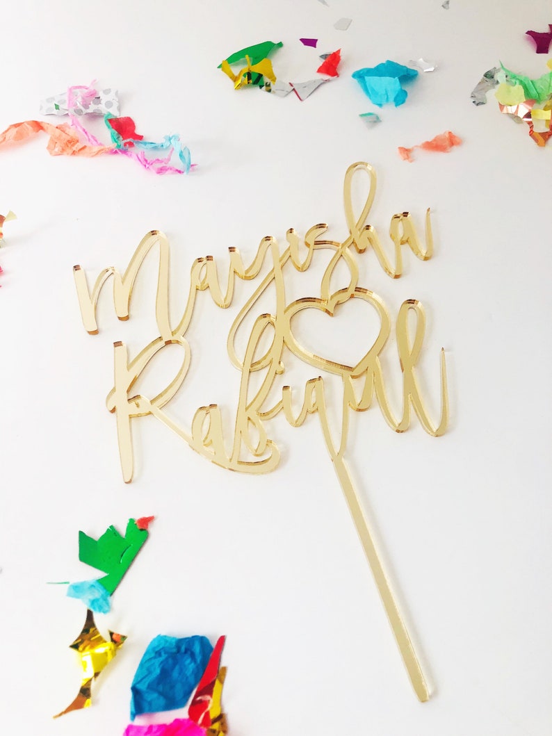 Wedding cake topper name cake topper engagement cake topper | Etsy