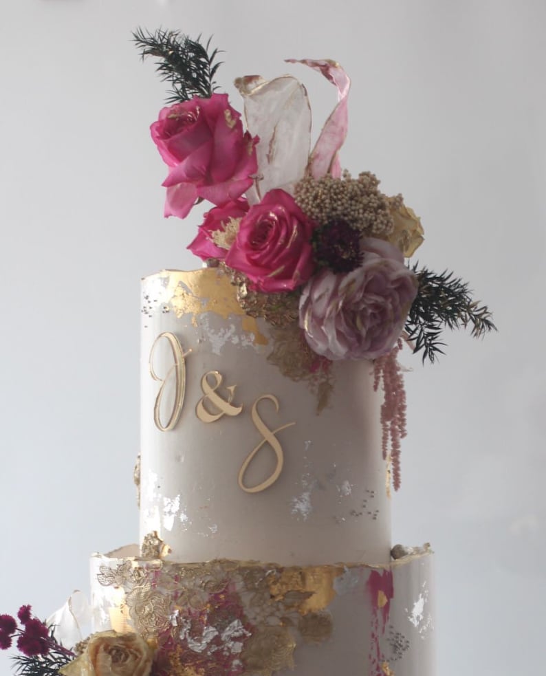 Mirror Acrylic Wedding Cake Charms Acrylic Cake Topper Cake - Etsy