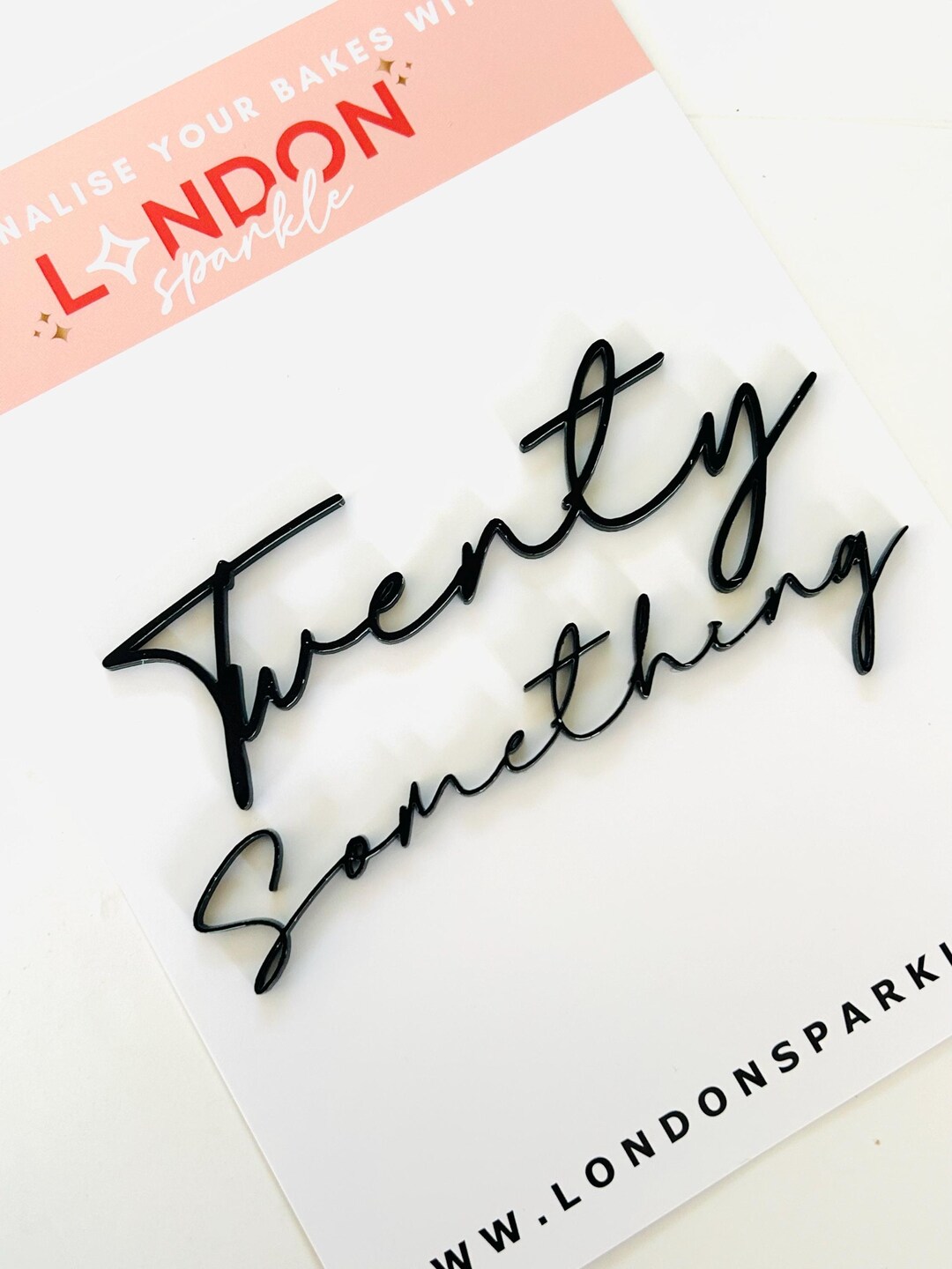 Twenty Something Acrylic Cake Charm | Custom Acrylic Cake Charm ...