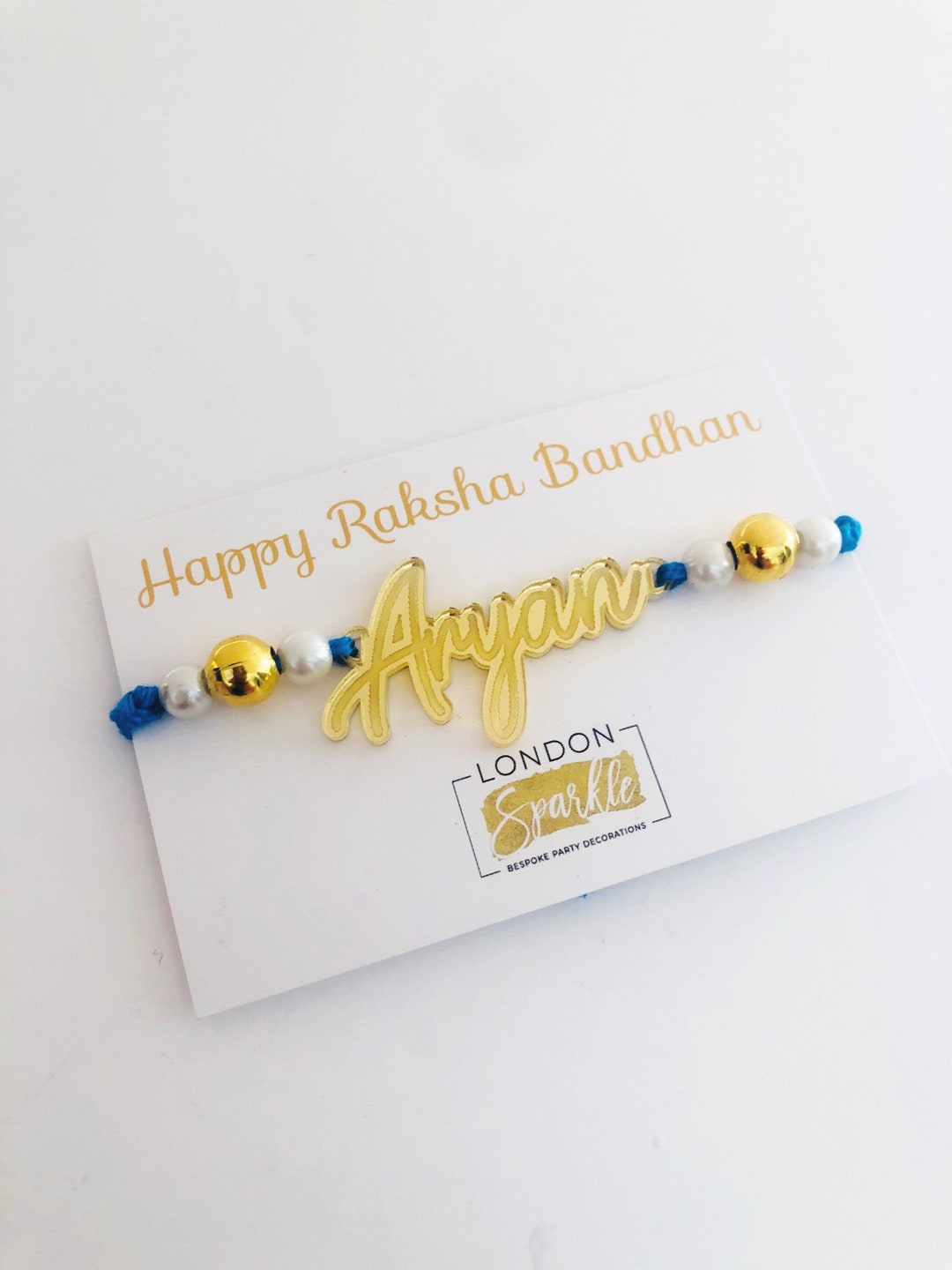 Personalised Rakhi, Gold Rakhi, Name Rakhi, Rakhri, Raksha Bhandan ...