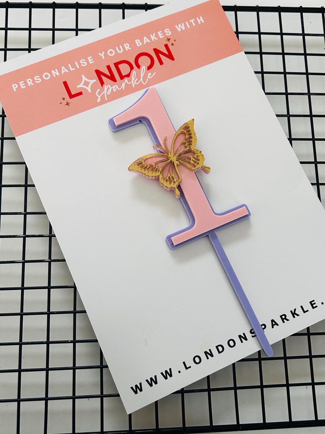 Butterfly Number Cake Topper | One Cake Topper | First Birthday ...