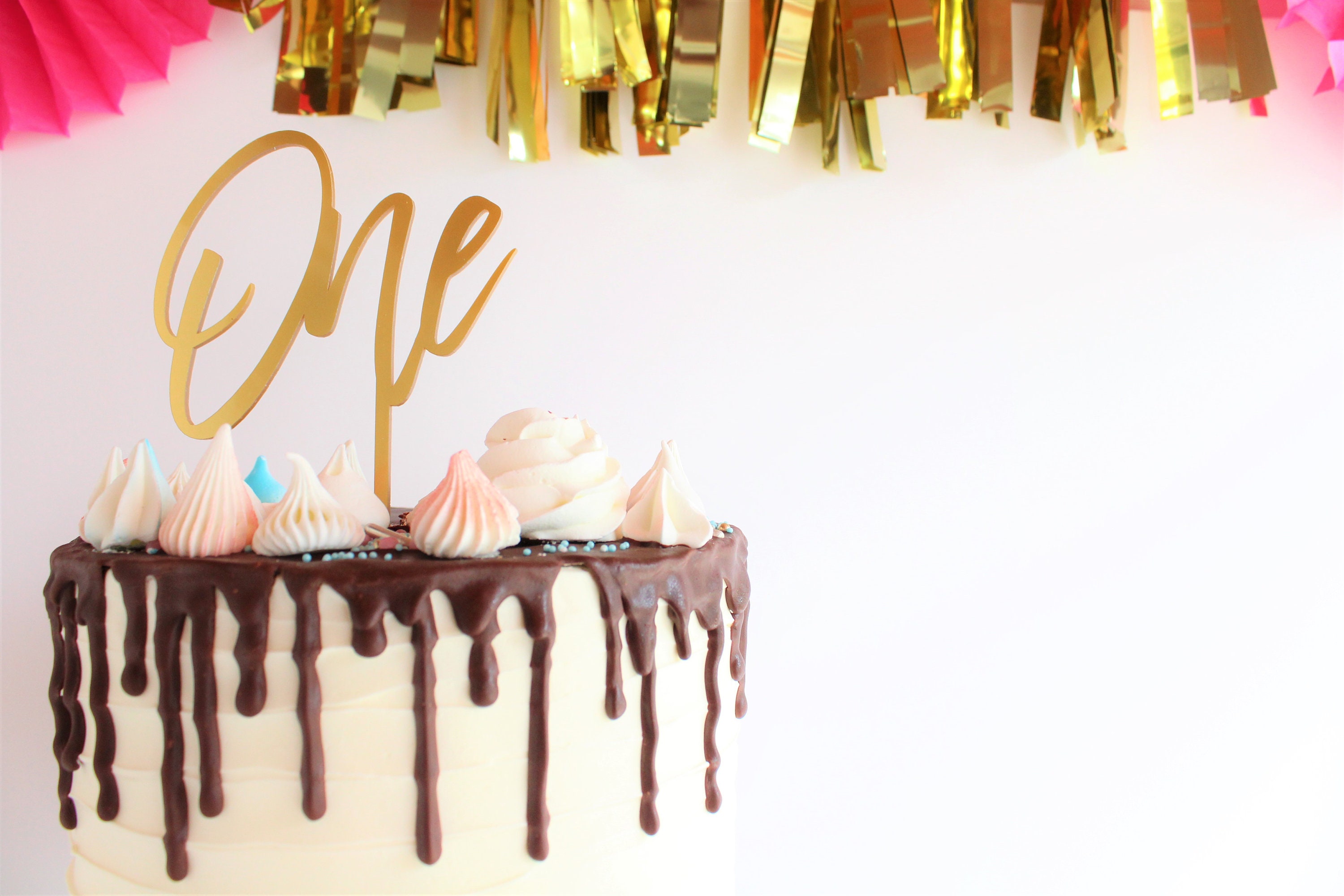 One Acrylic Cake Topper 1 Number Cake Topper Milestone - Etsy