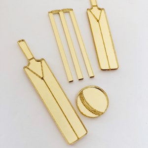 Cricket Theme Charm Set Acrylic , Acrylic Cake Charms, Personalised ...