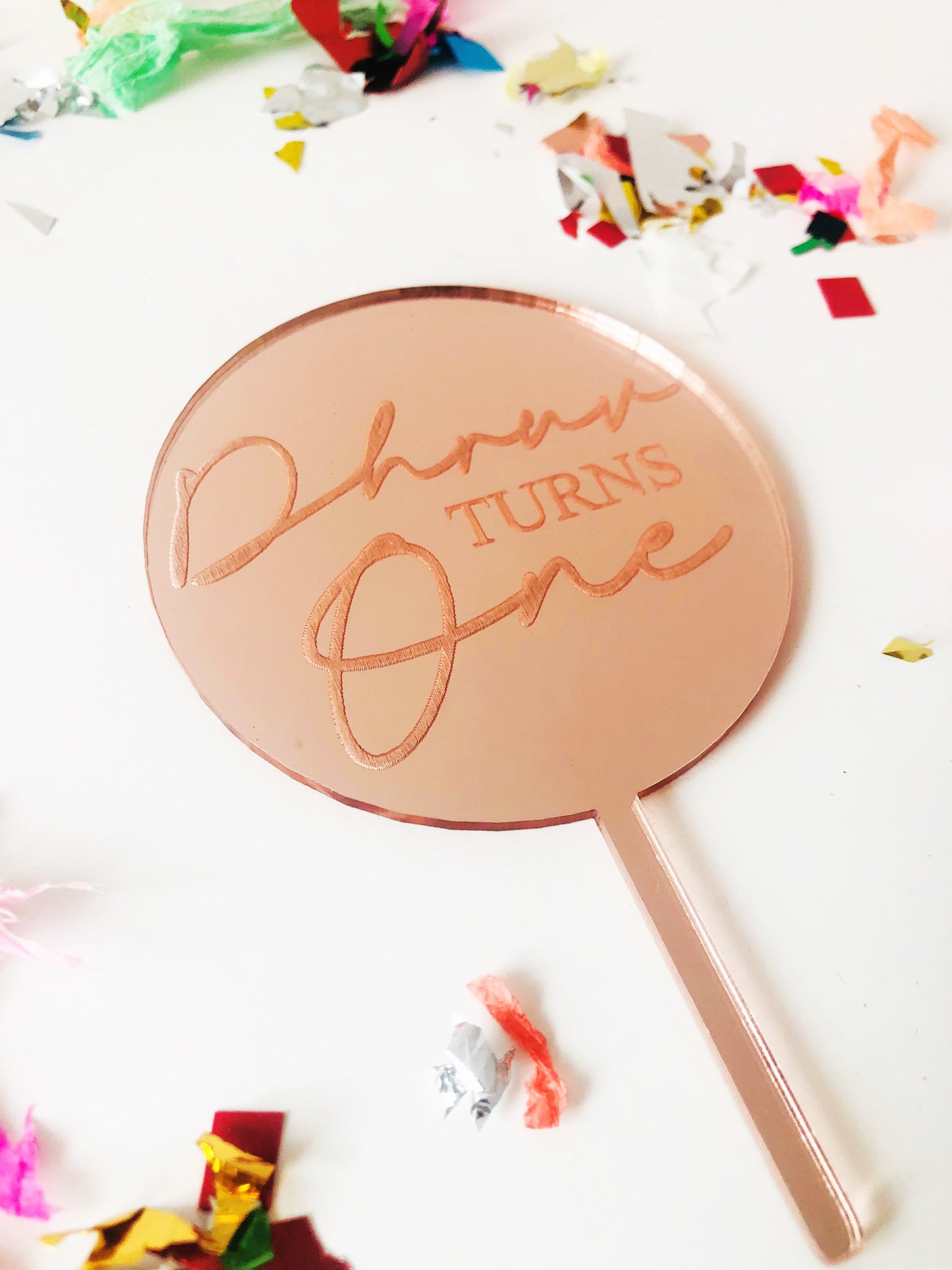 Custom Mirror Mini Acrylic Cake Topper Fancy Cake Topper - Etsy Ireland