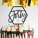 Forty Acrylic Cake Topper, 40 Number Cake Topper, Milestone Birthday ...