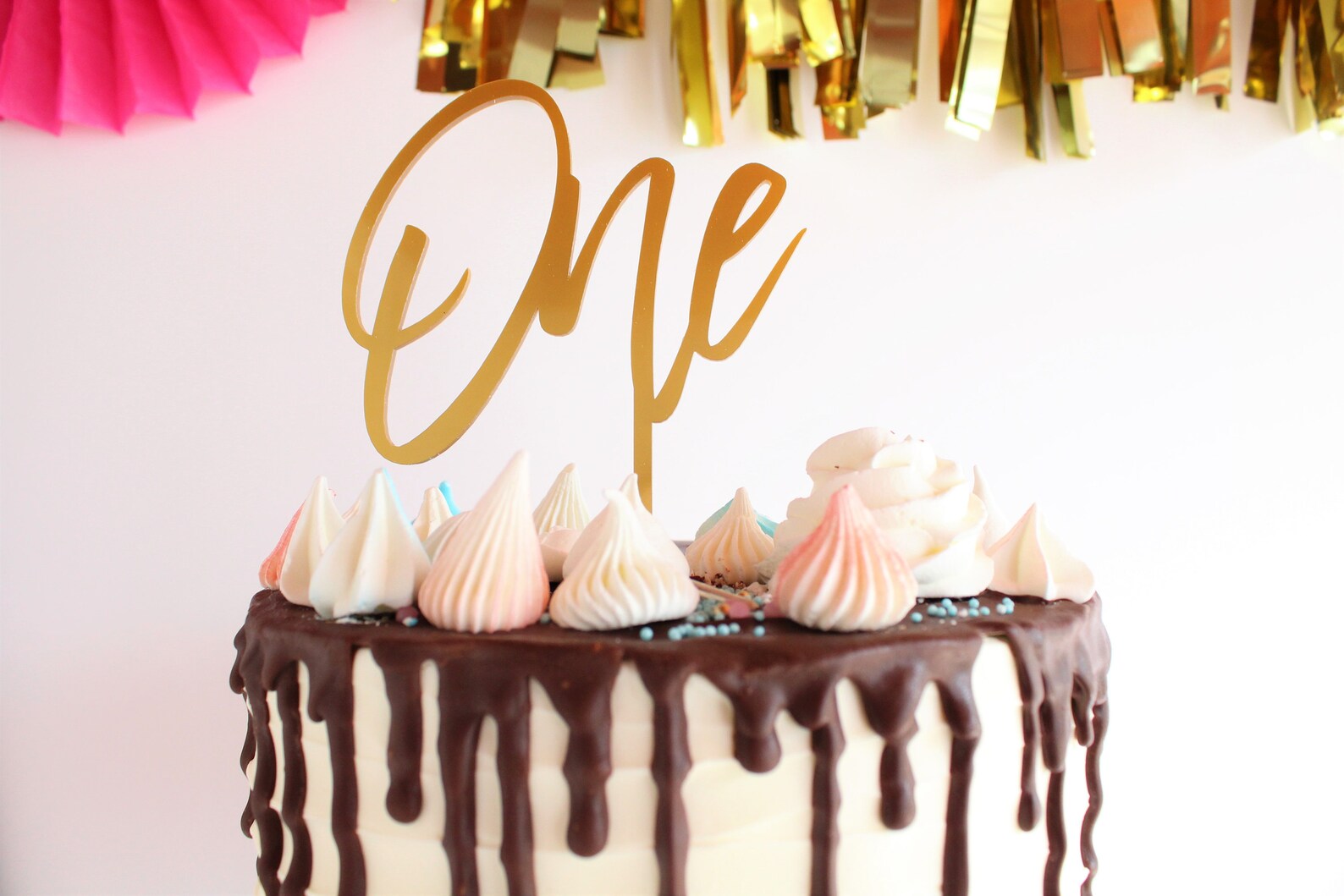 One Acrylic Cake Topper 1 Number Cake Topper Milestone - Etsy UK