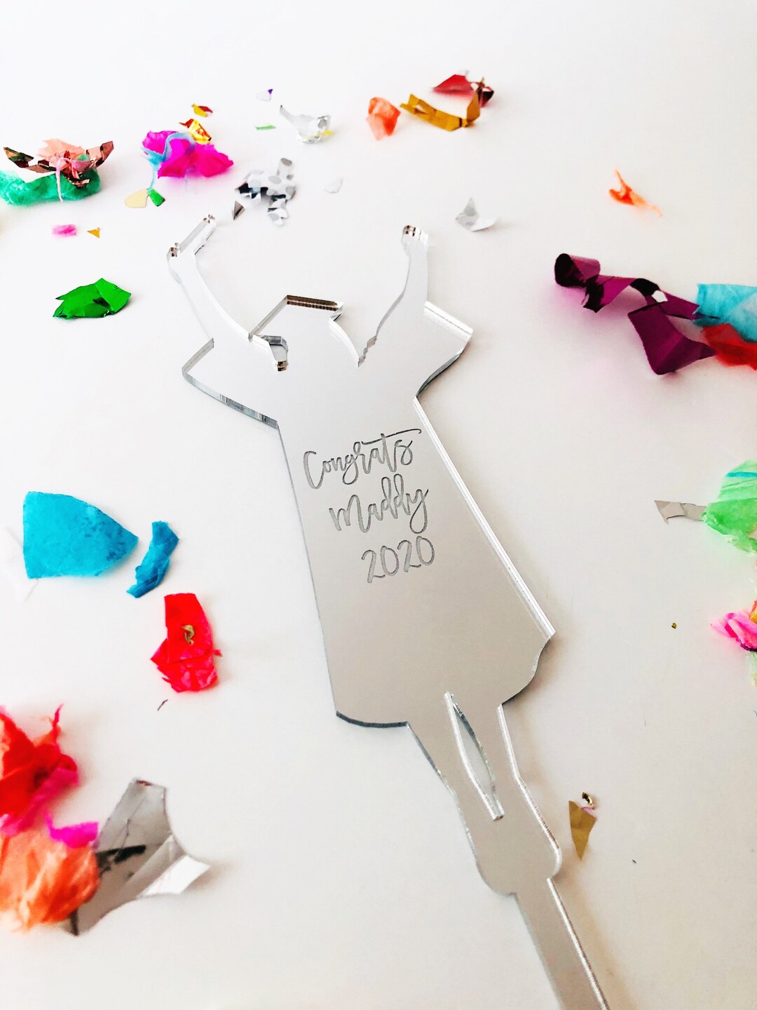 Graduation Mirror Acrylic Engraved Topper Acrylic Cake Topper ...