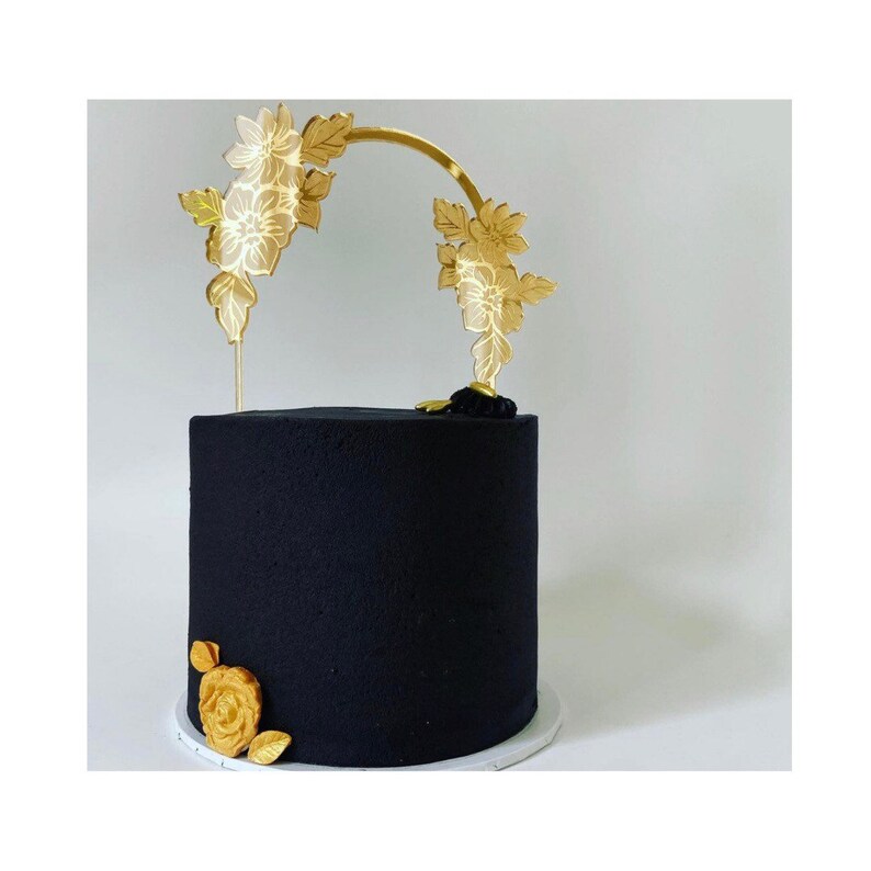 Acrylic Wedding Cake Topper Arch Double Floral Cake Topper - Etsy UK