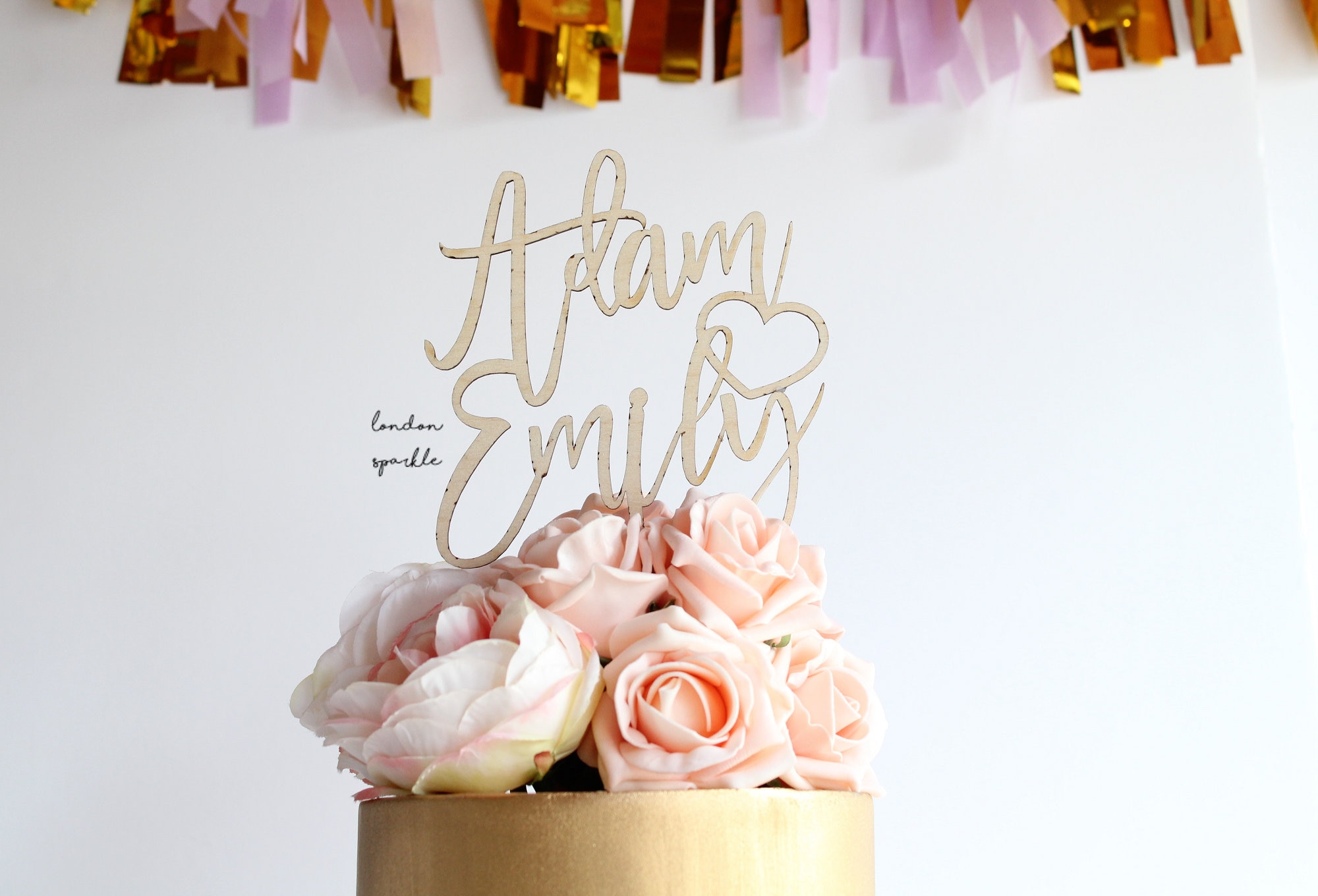 Wedding cake topper name cake topper engagement cake topper | Etsy