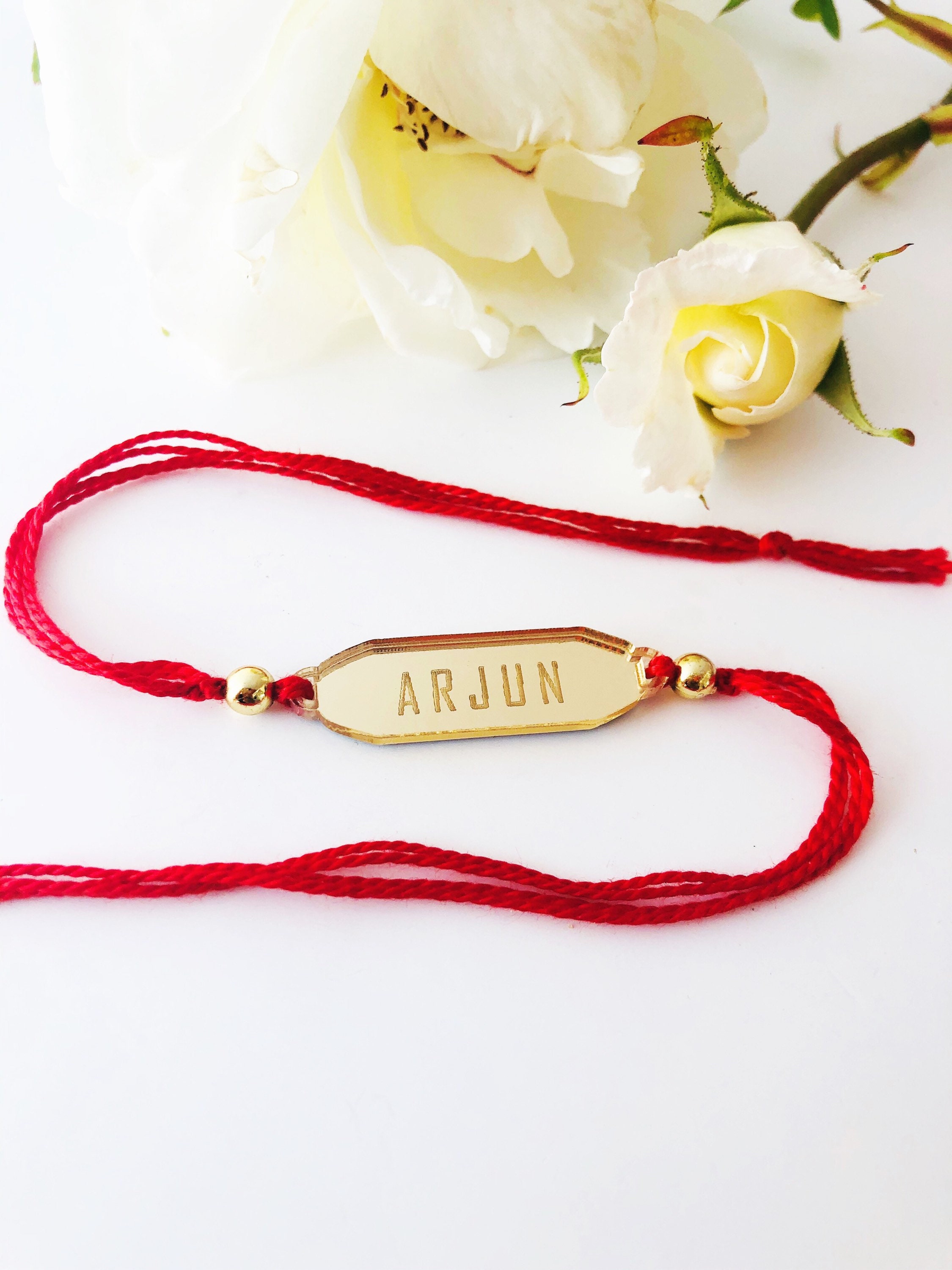 Personalised Rakhi Gold Rakhi Name Rakhi Rakhri Raksha - Etsy UK