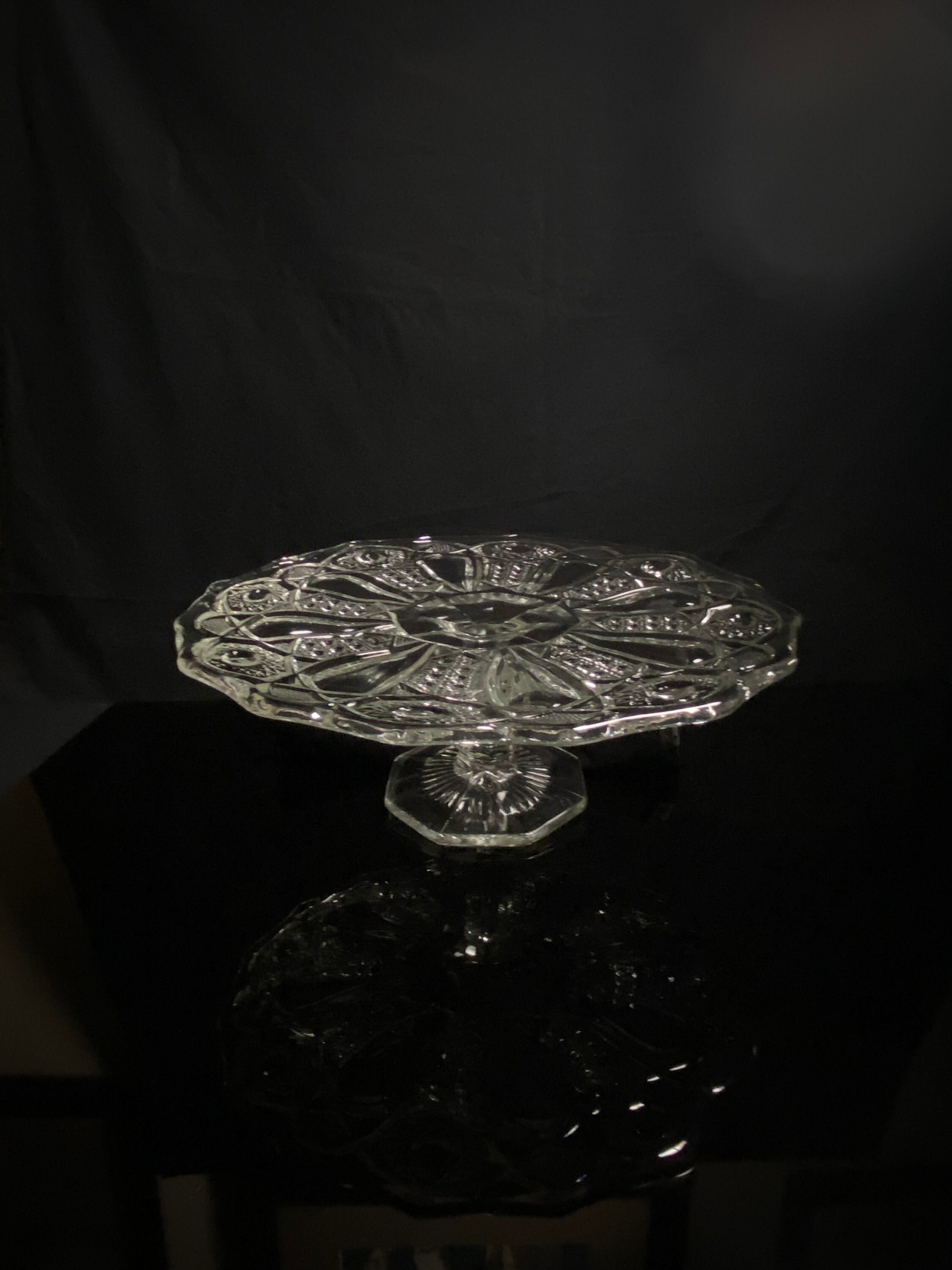 Vintage Glass Cake Stand | Etsy