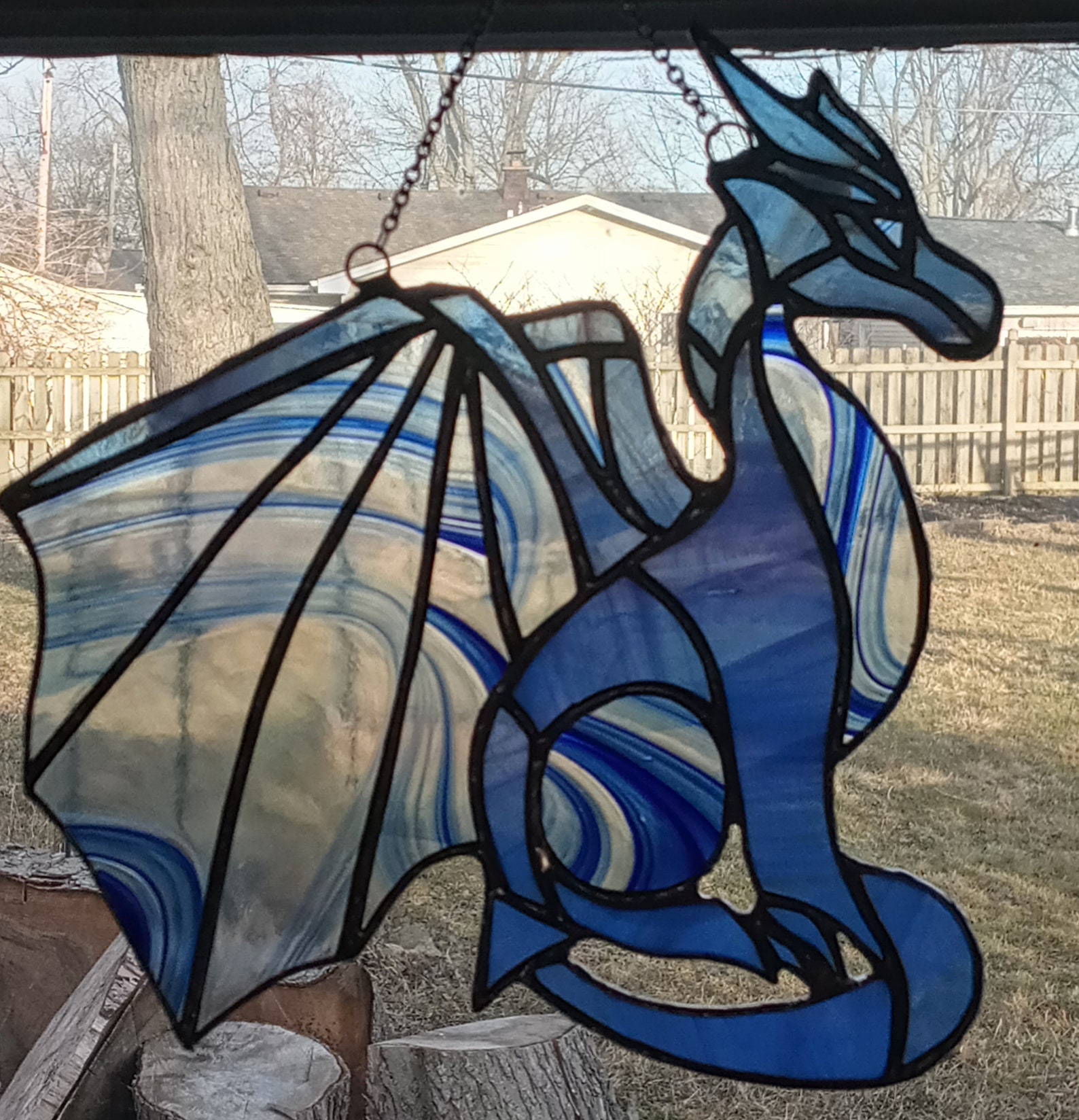 Wispy Elemental Dragon Suncatcher - Etsy