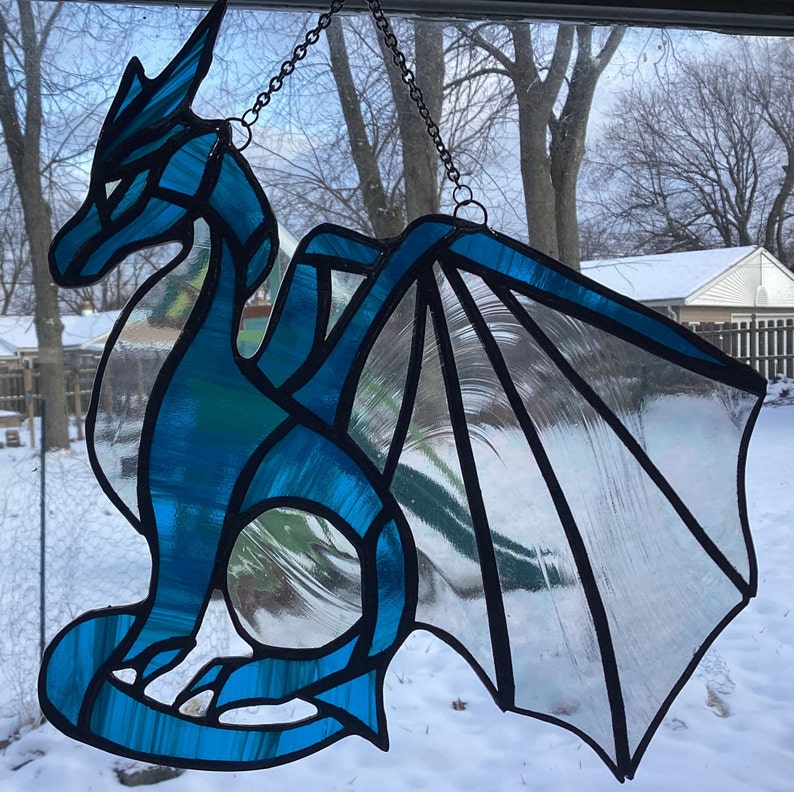 Wispy Elemental Dragon Suncatcher - Etsy