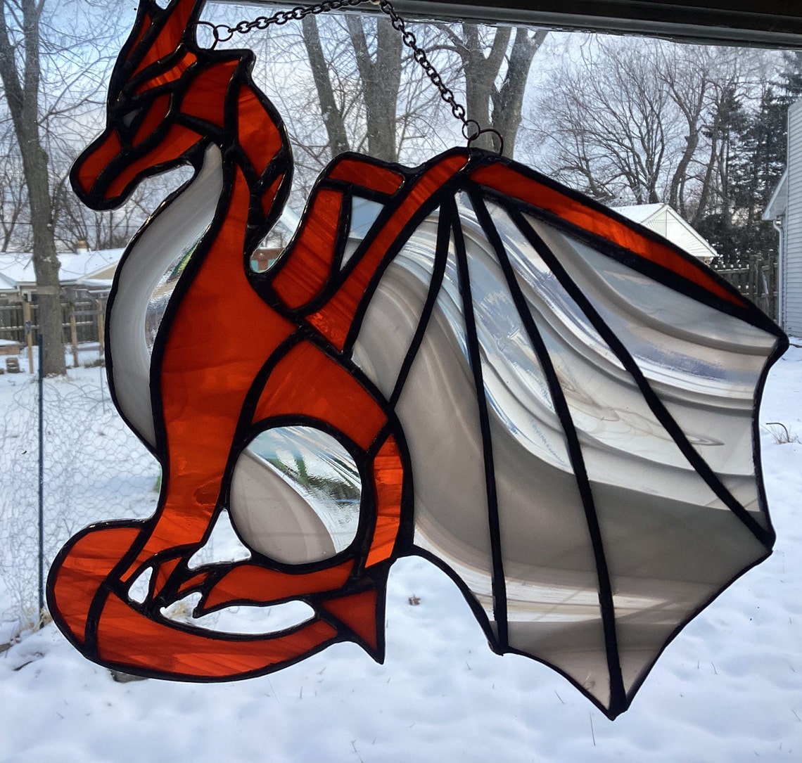 Wispy Elemental Dragon Suncatcher - Etsy