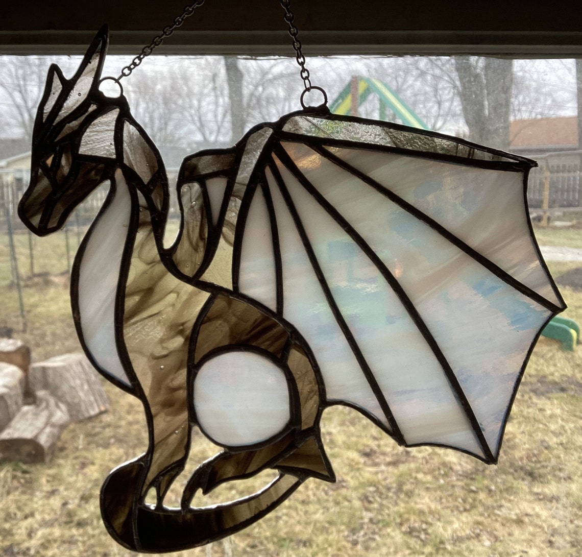 Wispy Elemental Dragon Suncatcher - Etsy