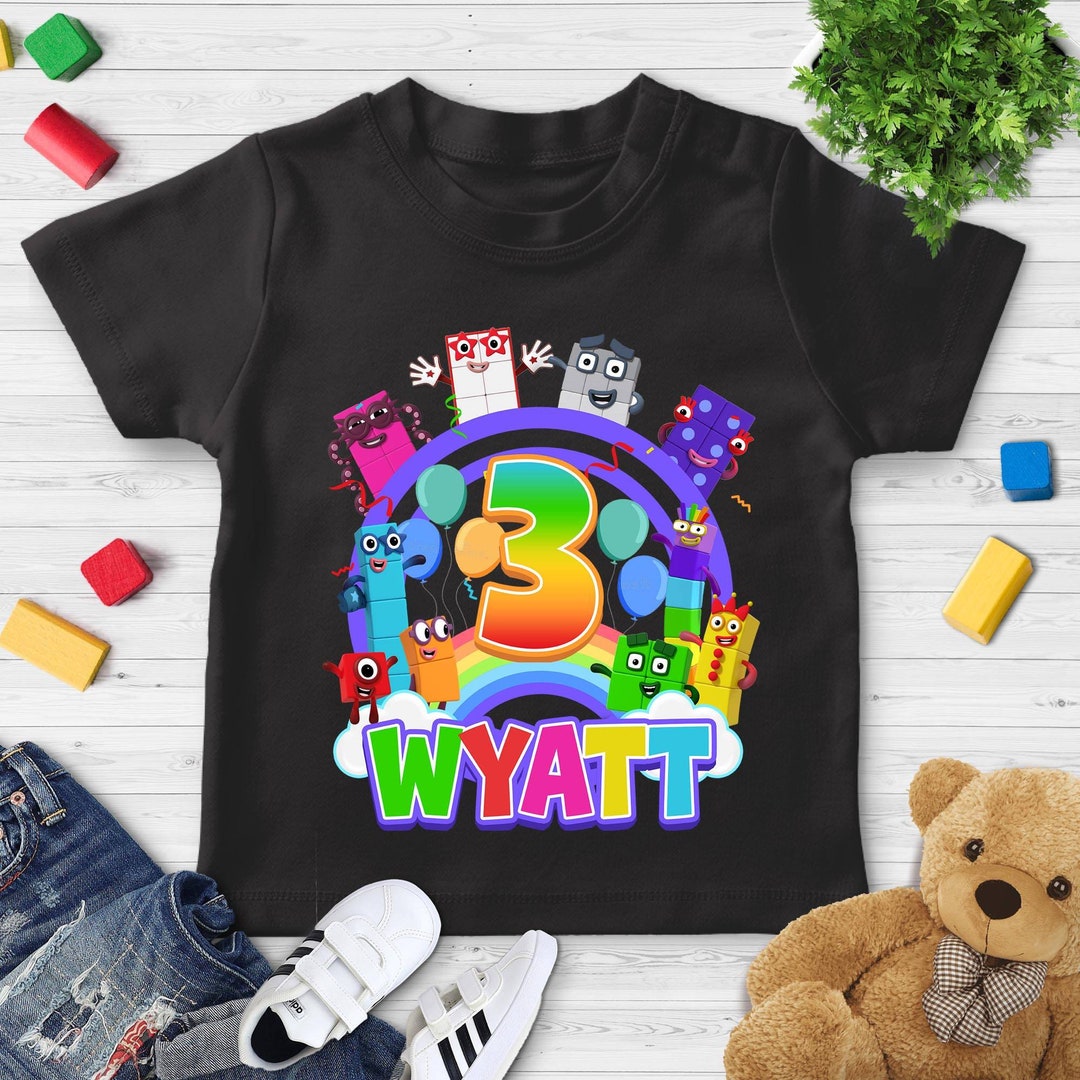 Numberblocks Birthday Shirt Personalized Numberblocks Family Birthday ...