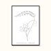 Bleeding Heart Flower Pen and Ink Hand Drawing Instant - Etsy