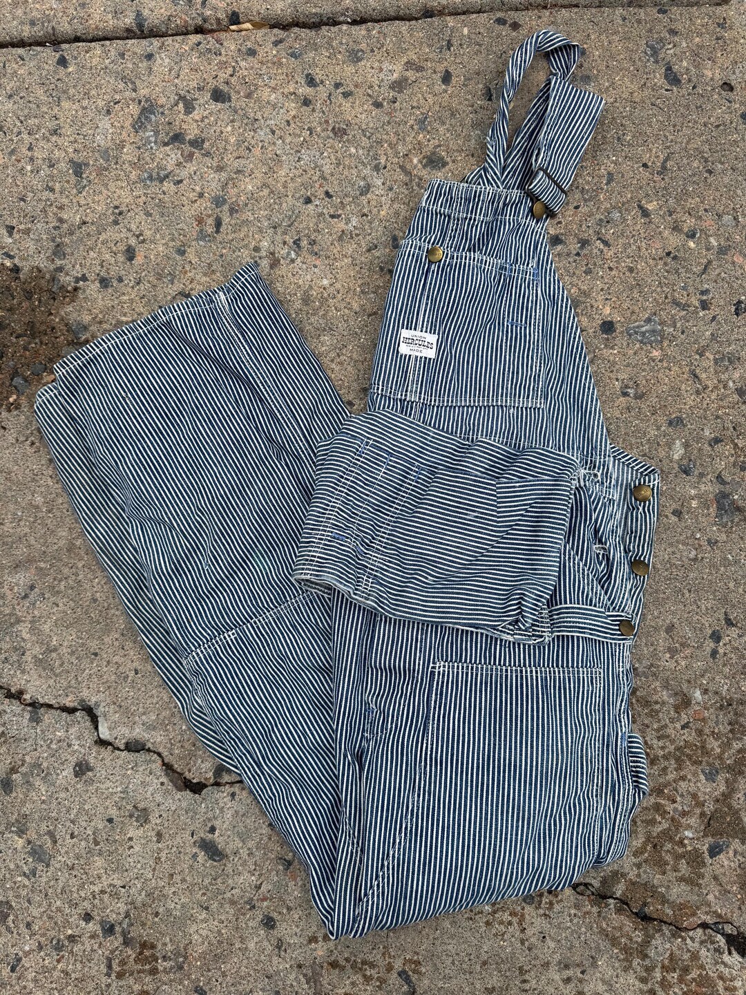 1950s 60s Hercules Sanforized Hickory Striped Overalls 36x30 - Etsy