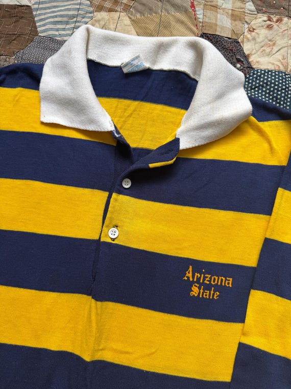 1970’s Arizona State Champion Blue Bar rugby shirt si… - Gem