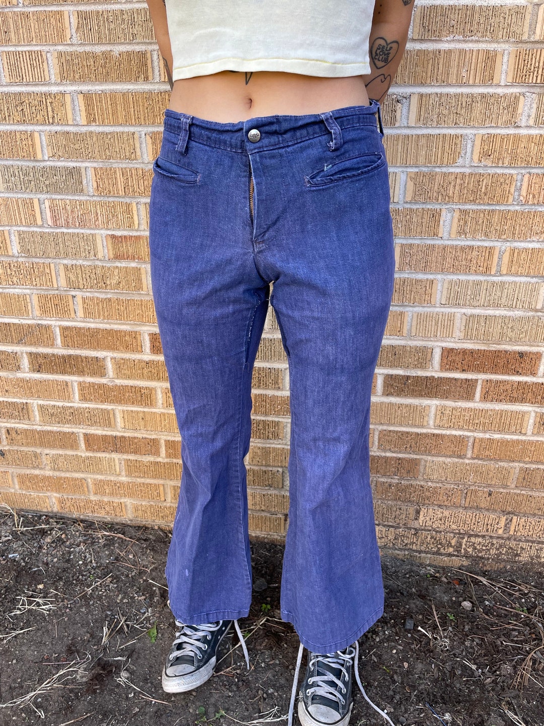 Vintage 1960’s 70’s JC Rapper Low Rise Flares Denim Pants Modern 30x30 ...