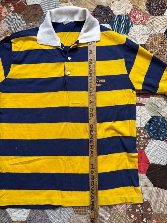 1970’s Arizona State Champion Blue Bar rugby shirt si… - Gem