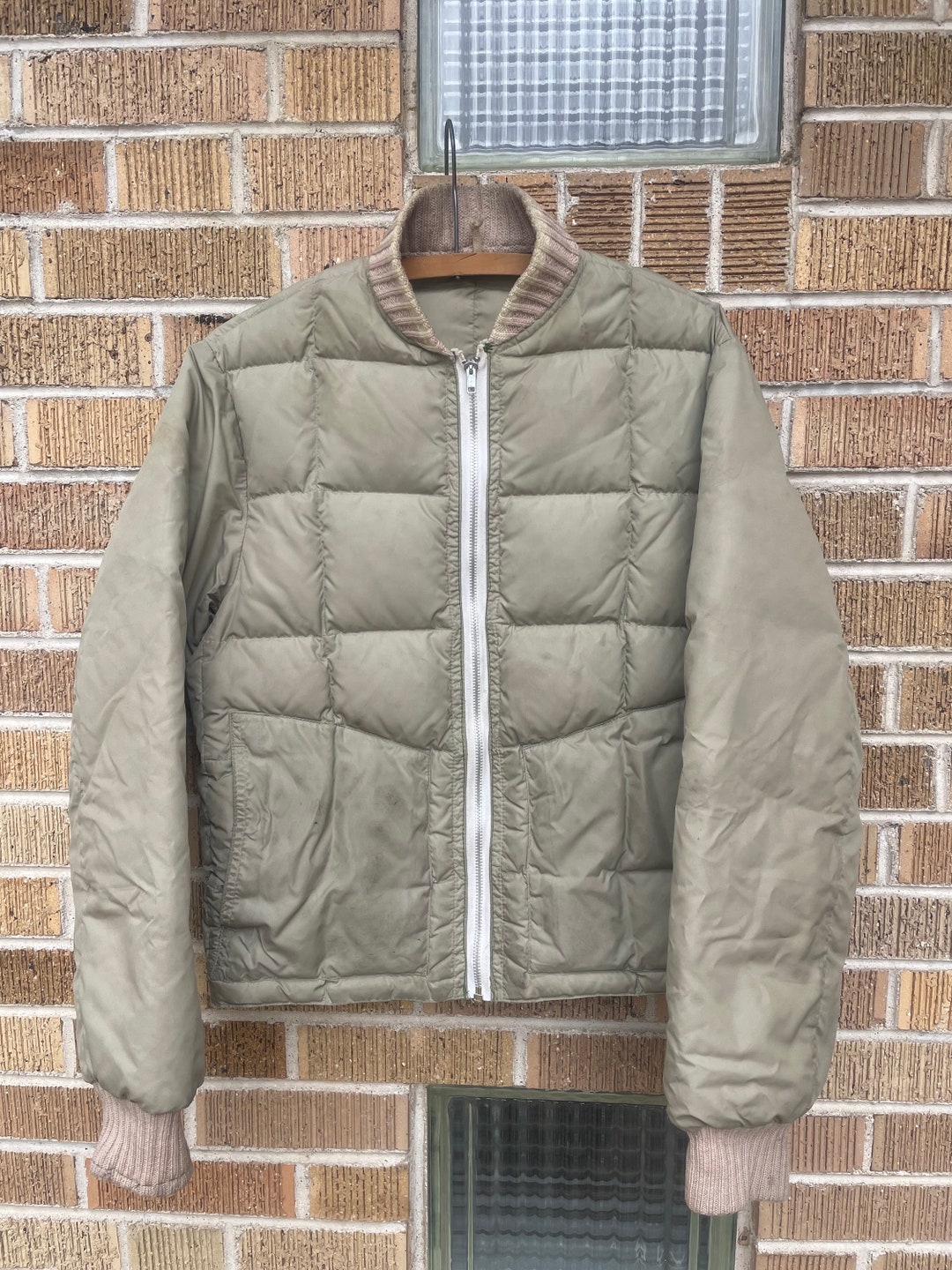 1970’s Comfy Down Insulated Puffer Jacket Size Small Tan - Etsy