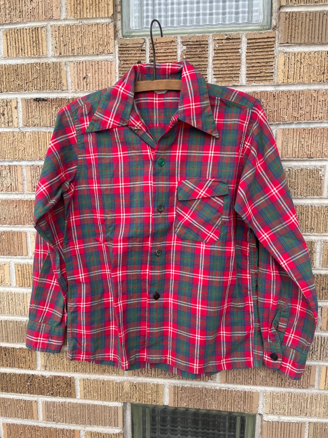 Vintage 1950’s Model Sanforized Loop Collar Long Sleeve Shirt Size ...