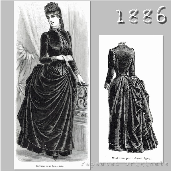 Bustle Dress Pattern - Etsy