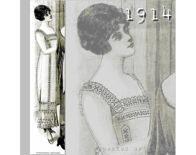 1930s 30s Vintage Evening Gown Sewing Pattern Reproduction / Cocktail ...