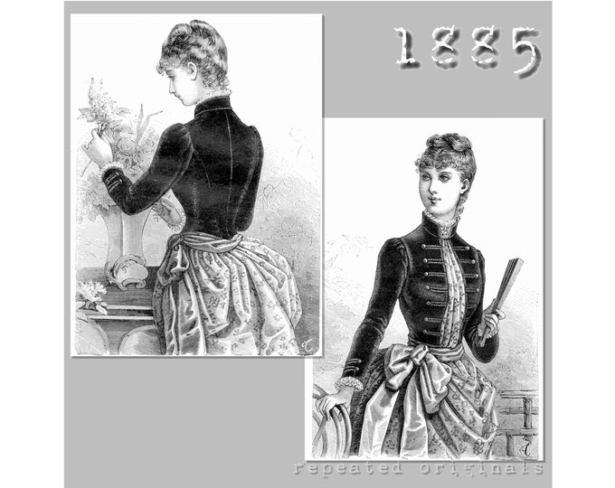 Spanish Jacket: Bustle Dress Era - Victorian Reproduction PDF Pattern ...