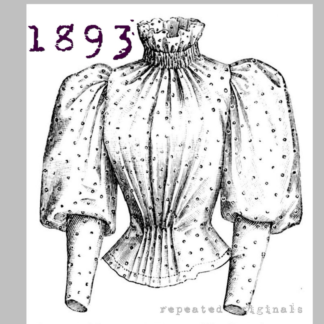 Blouse For 14 To 16 Year Old Girl Victorian Reproduction PDF Etsy Espa a blouse-for-14-to-16-year-old-girl-victorian-reproduction-pdf-etsy-espa-a