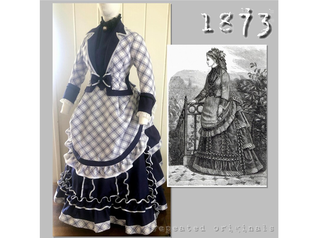 Dress Victorian Reproduction PDF Pattern 1873's Made From Original 1873 ...