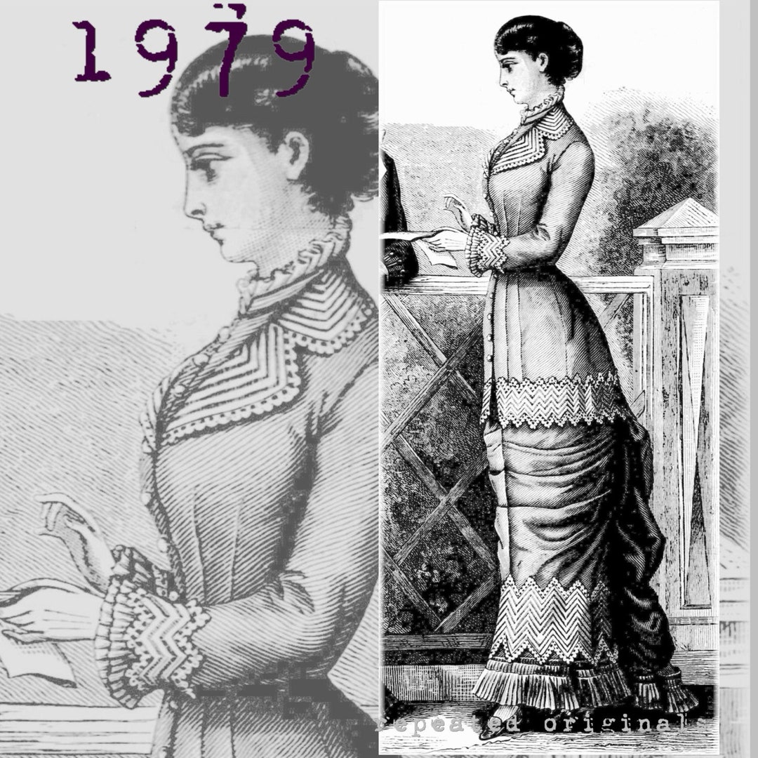 Natural Form Era Dress Victorian Reproduction PDF Pattern - Etsy