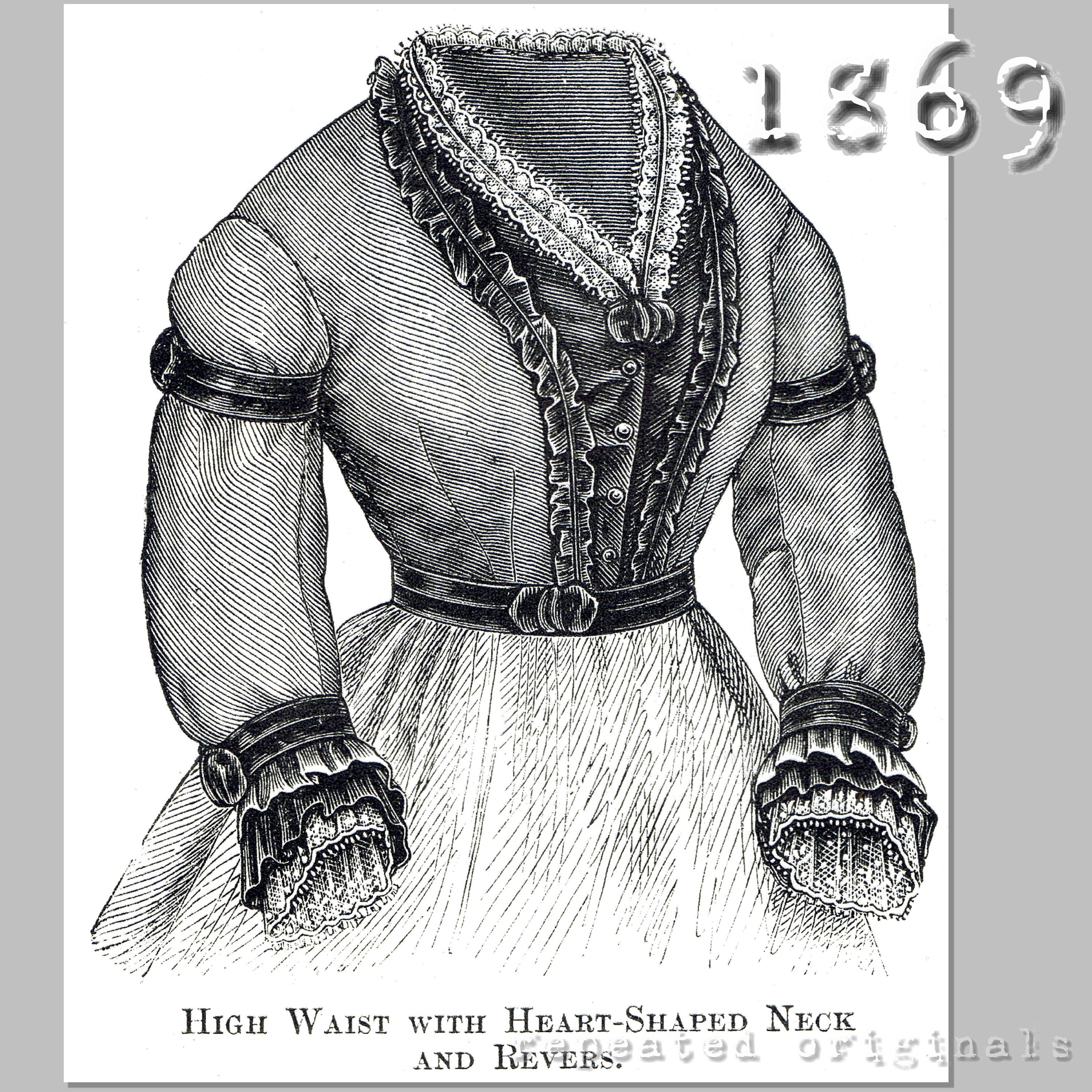 High Waist Bodice With Variations - Victorian Reproduction PDF Pattern ...